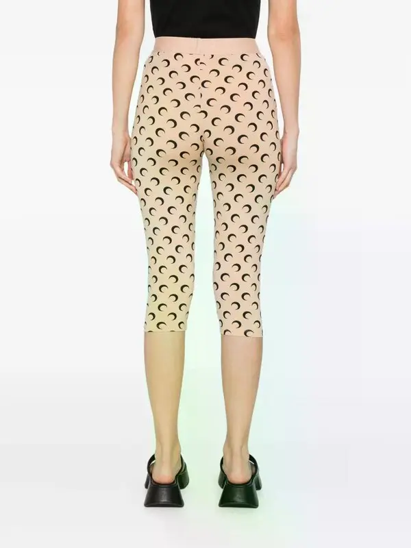 MARINE SERRE Moon-print Cropped Trousers