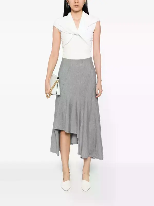 Khaite Miranda Asymmetric Skirt - Grey