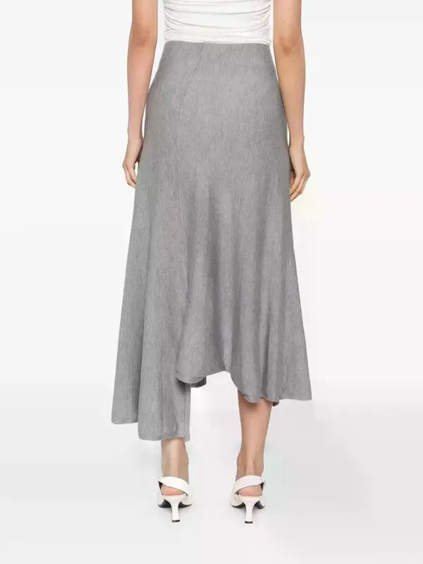 Khaite Miranda Asymmetric Skirt - Grey