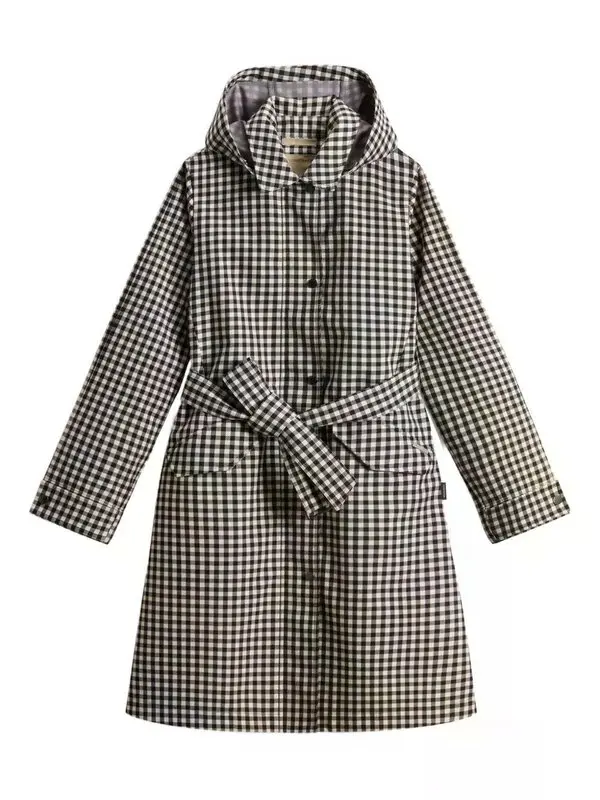 Woolrich Gingham Belted Trench Coat