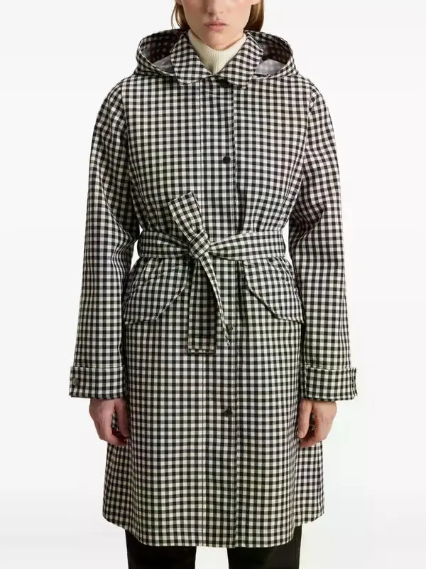Woolrich Gingham Belted Trench Coat
