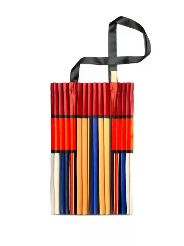 MULTITUDES BAGS Pleated Geometric Tote Bag