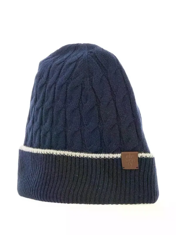 Eleventy Cable-knit Beanie - Blue
