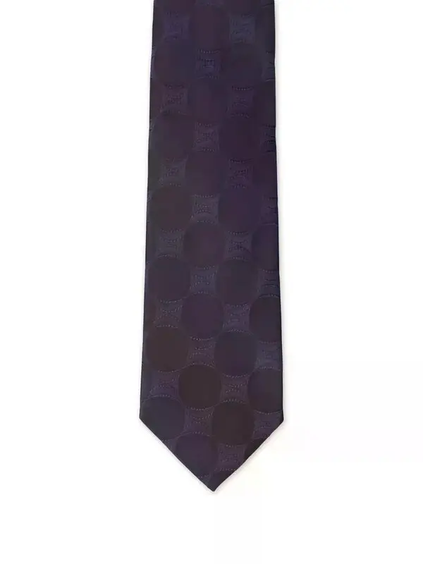 Tagliatore Dot-pattern Neck Tie - Black