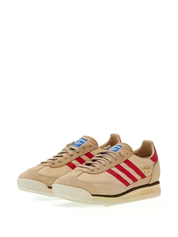 Adidas Sl 72 Three-stripe Panelled Sneakers - Brown
