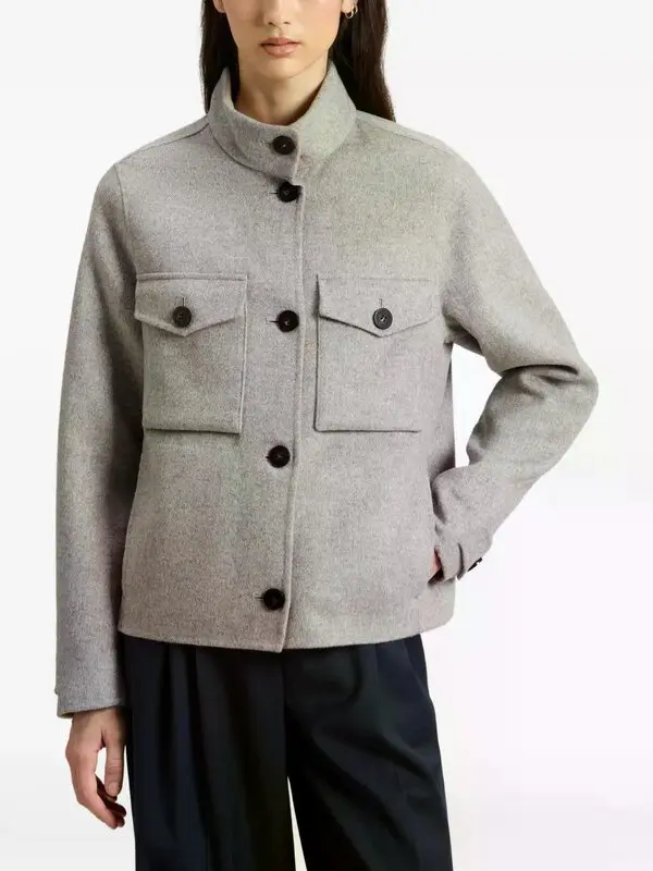 Woolrich Long-sleeve Jacket With Flap-pockets - Grey