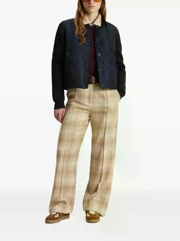 Woolrich Quilted Knit-sleeve Bomber Jacket