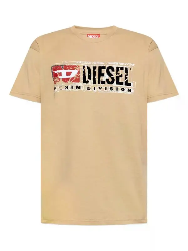 DIESEL® Distressed Logo-print T-shirt