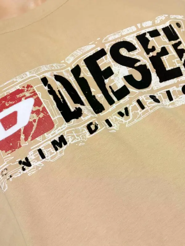 DIESEL® Distressed Logo-print T-shirt