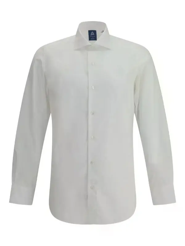FINAMORE 1925 Long-sleeve Button-fastening Shirt - White