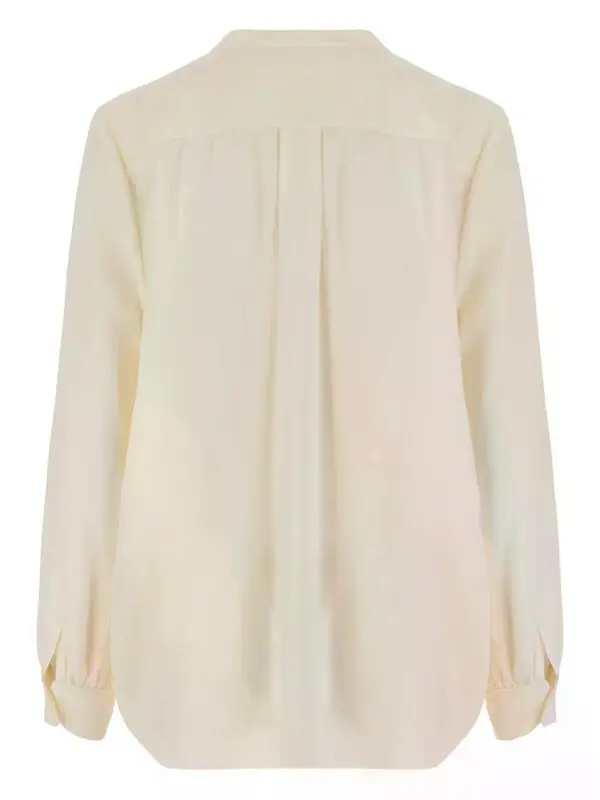 Chloé Mandarin-collar Silk Shirt