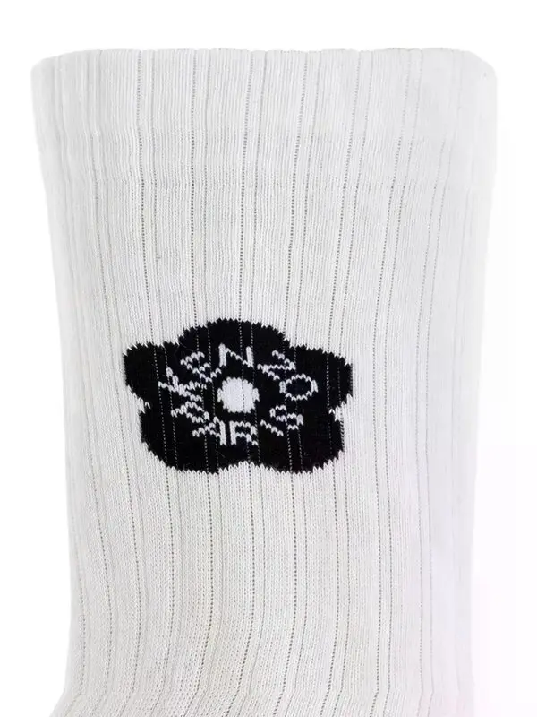 Kenzo Boke Flower-logo Ribbed Ankle Socks