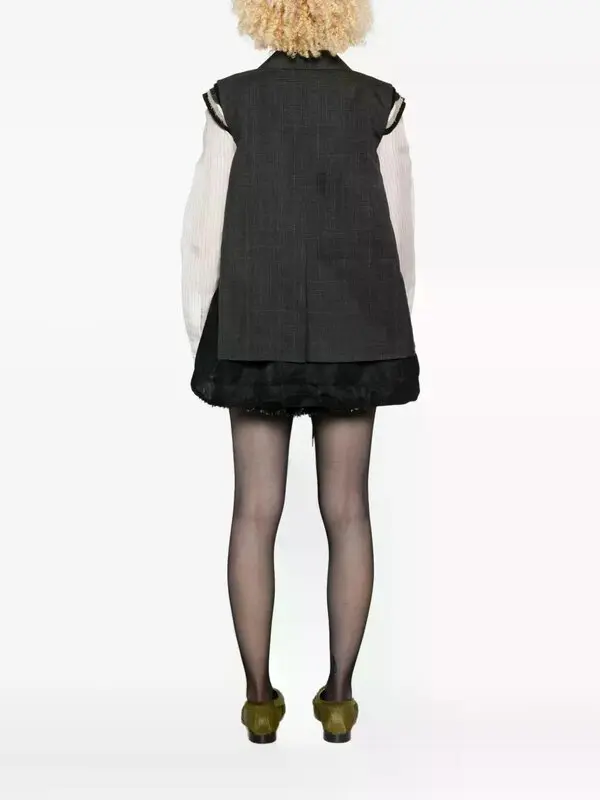 Sacai Glen Checked Double-breasted Vest