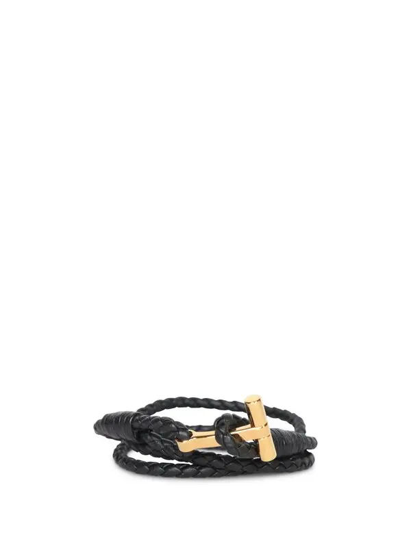 TOM FORD Leather Bracelet - Black