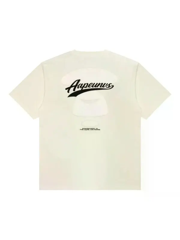 AAPE BY *A BATHING APE Appliqué-embellished T-shirt - Neutrals