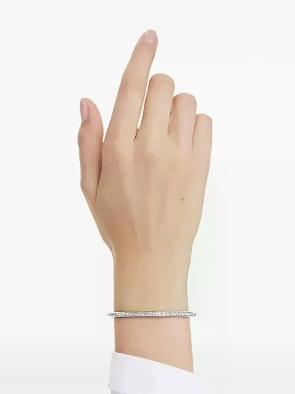 SWAROVSKI Dextera Faceted Crystal Bangle - Silver
