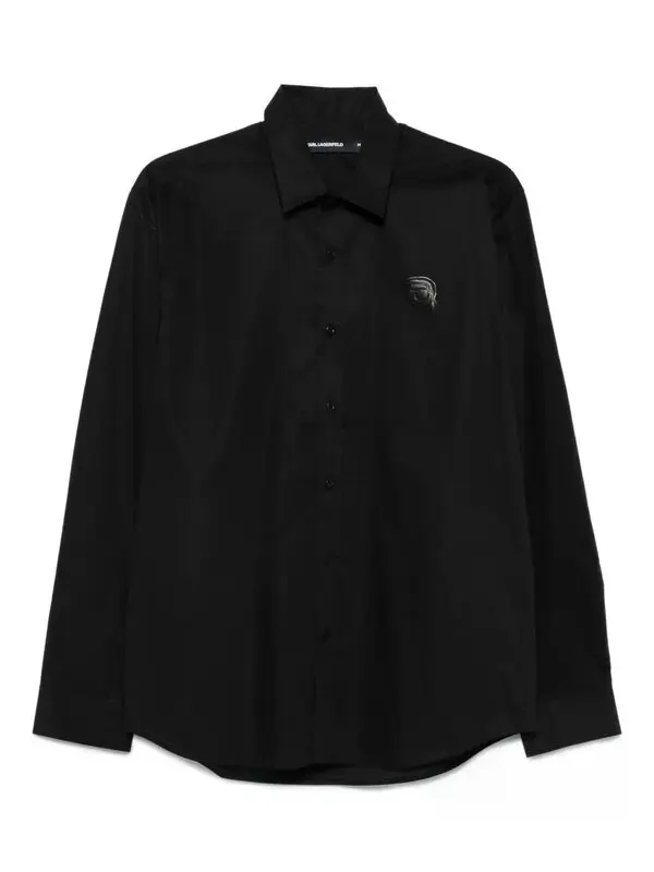 Karl Lagerfeld Logo-patch Shirt - Black
