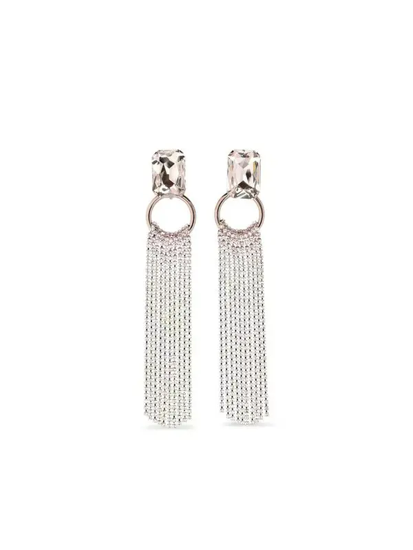 Alessandra Rich Crystal-embellished Chandelier Earrings - Gold