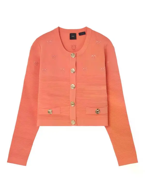 Pinko Ribbed Jacket With Embroidered Detail