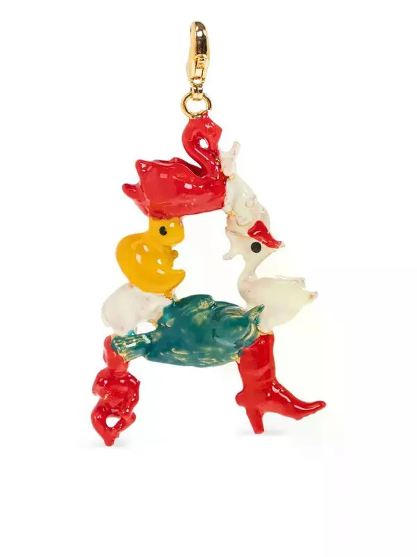 Marni Enamel Duck Pendant - Red