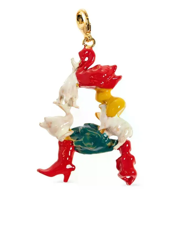 Marni Enamel Duck Pendant - Red