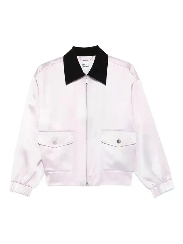 SELF-PORTRAIT Contrast-collar Jacket