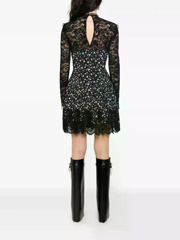 Rabanne Lace Floral-print Mini Dress