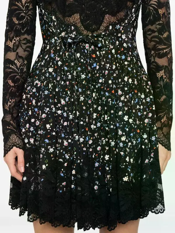 Rabanne Lace Floral-print Mini Dress