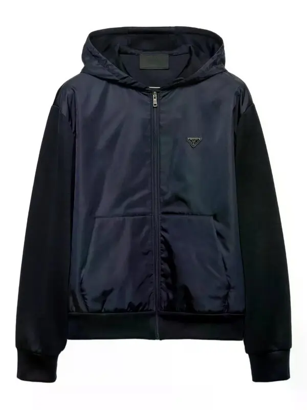Prada Zip-up Jacket With Drawstring Hood