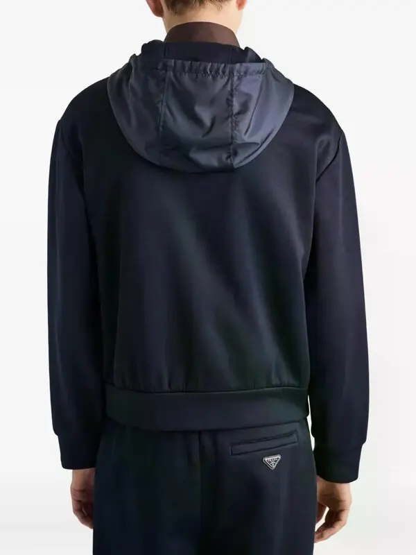 Prada Zip-up Jacket With Drawstring Hood