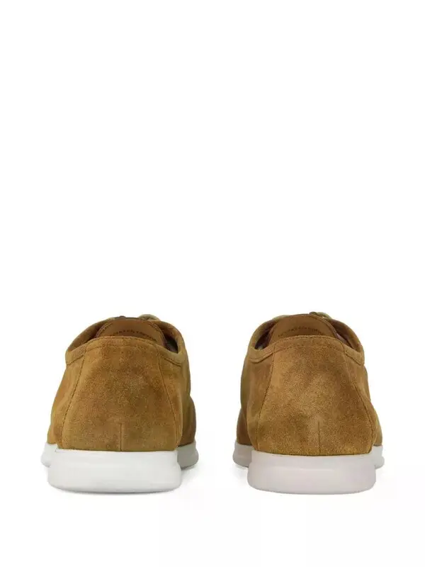 CALCE Lace-up Suede Shoes - Brown