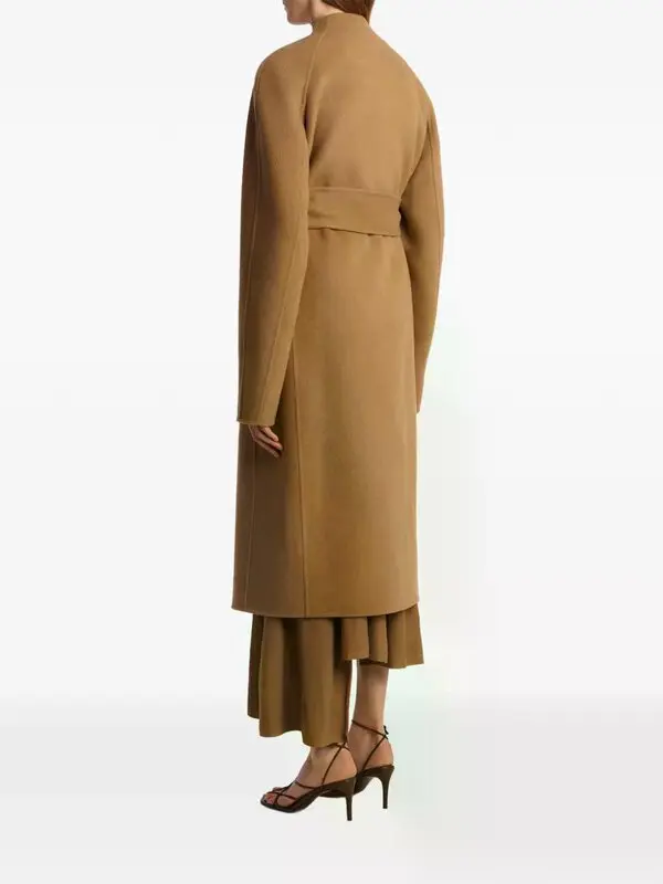 Khaite Belted Single-breasted Wrap Coat - Brown