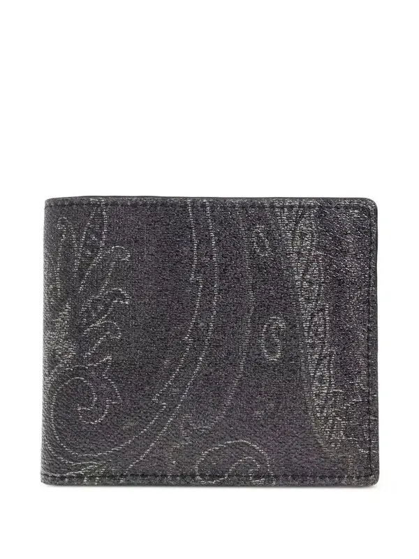 Etro Paisley-print Bi-fold Wallet - Black