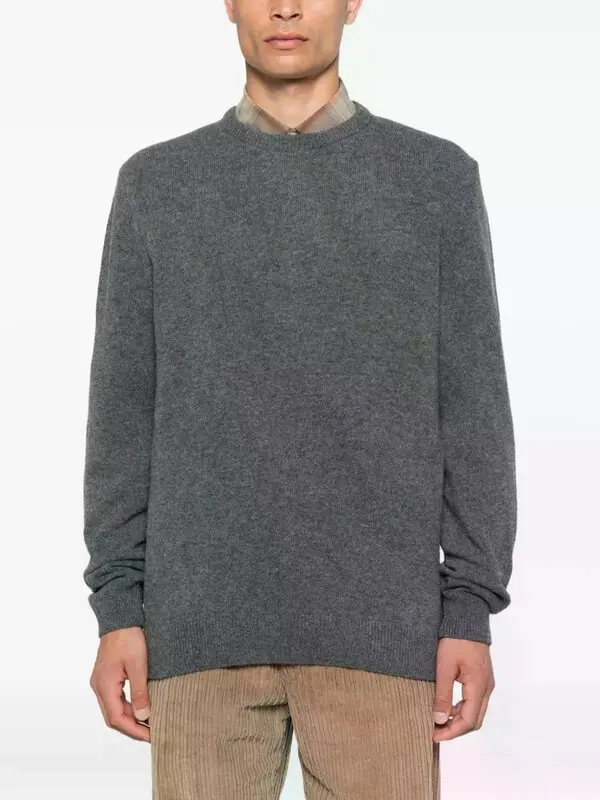 Barbour Crew Neck Wool Sweater - Grey