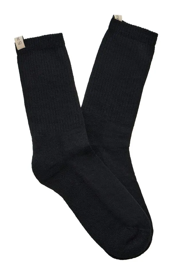 Comme Si Merino Wool-blend Tube Socks - Black