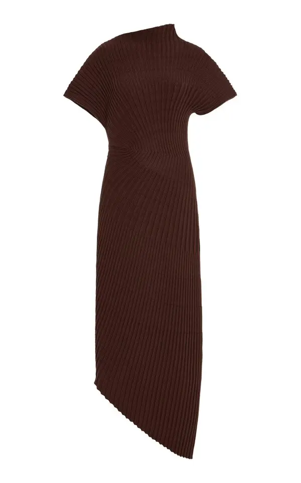 Cult Gaia Chrysta Knit Cotton Midi Dress - Brown