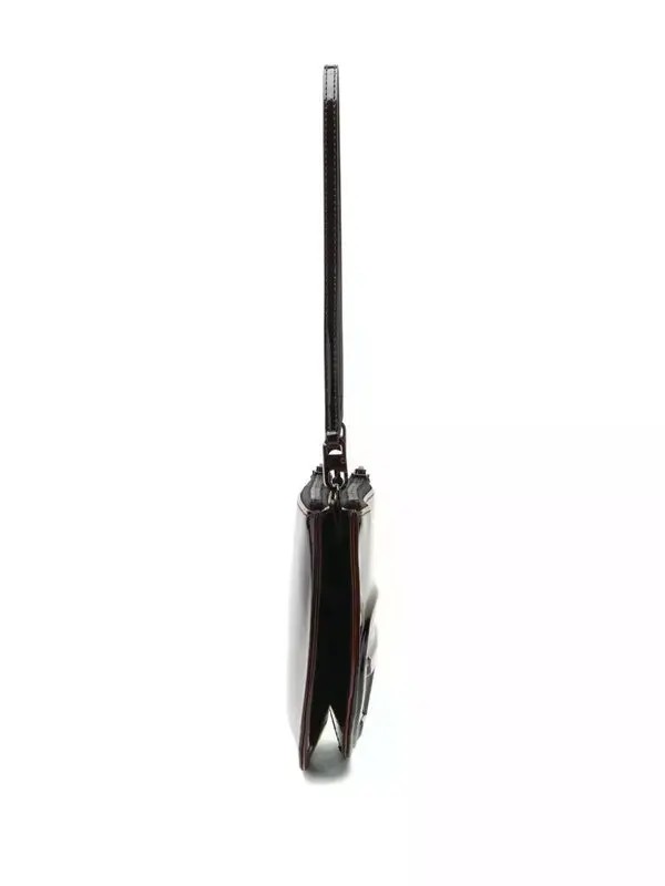DIESEL® 1dr Twin Patent-leather Shoulder Bag - Black
