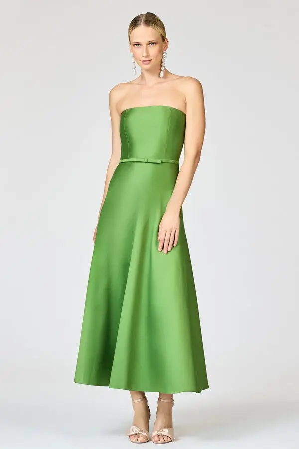 Sachin & Babi Darian Strapless Tea-length Dress - Green Garnet