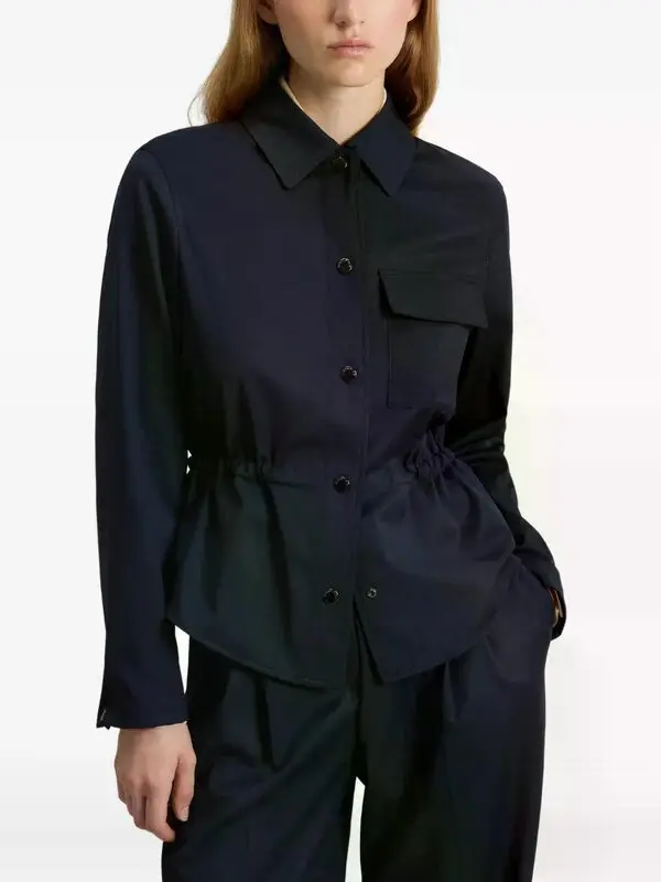 Woolrich Drawstring Overshirt - Blue