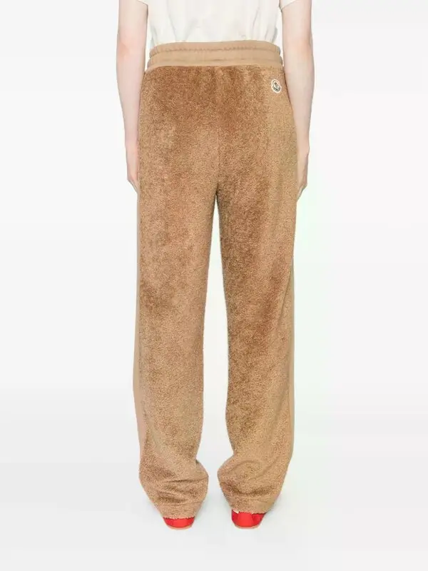 Moncler Teddy Panelled Track Pants - Brown