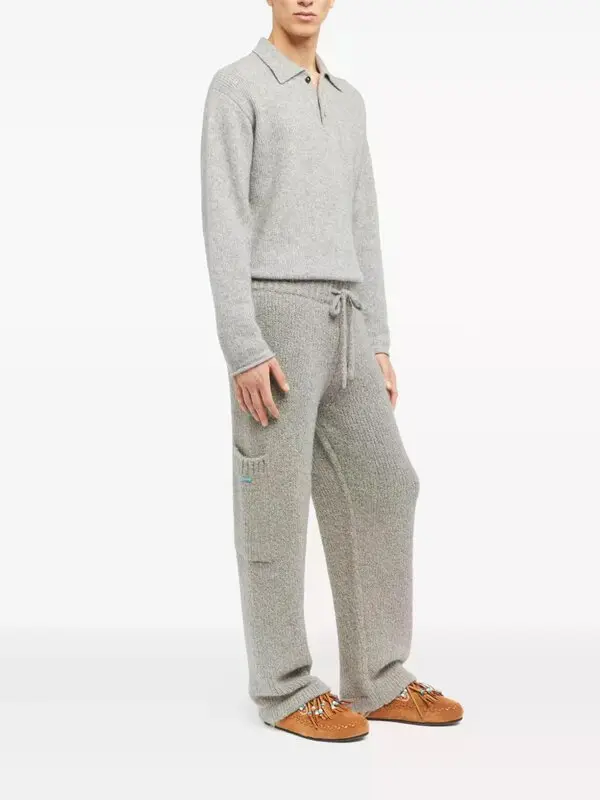 Alanui Drawstring Knitted Trousers - Grey