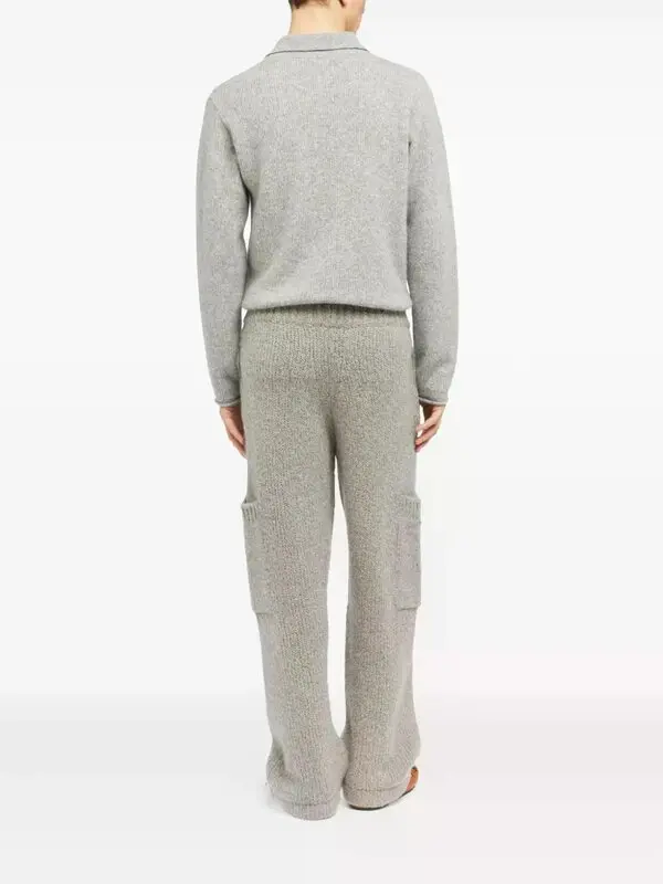 Alanui Drawstring Knitted Trousers - Grey