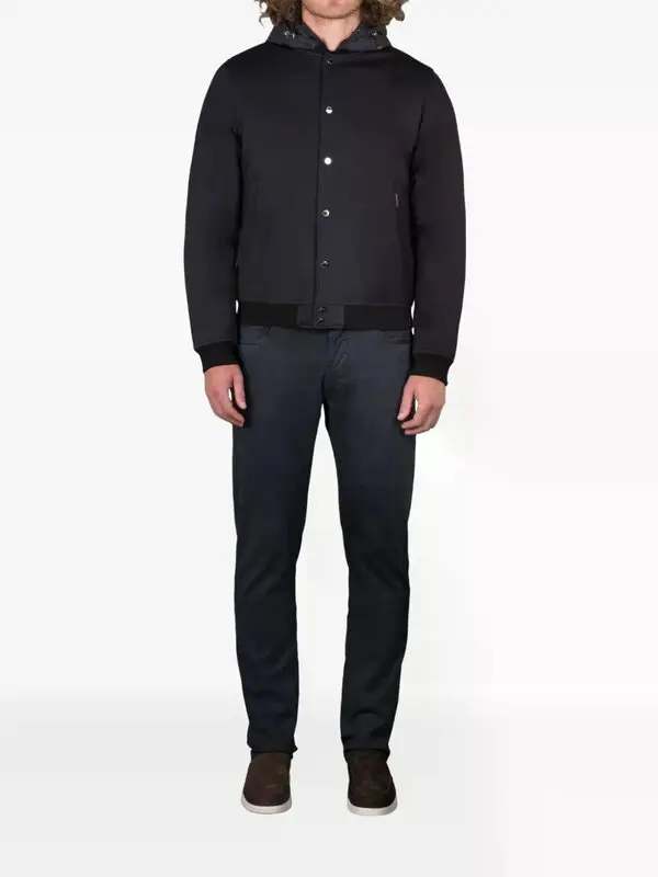MOORER Hooded Bomber Jacket