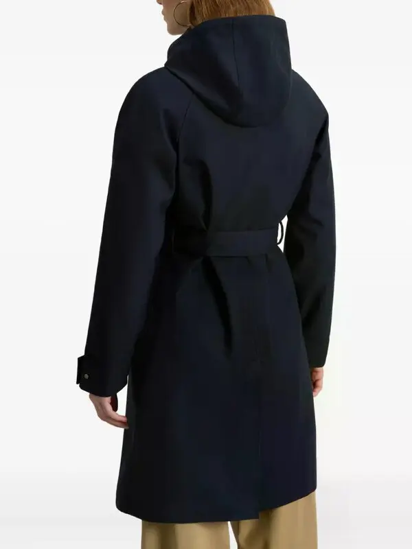 Woolrich Hooded Belted Water-resistant Trench Coat