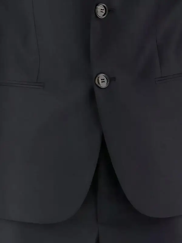 Giorgio Armani Button-fastening Wool Suit - Blue