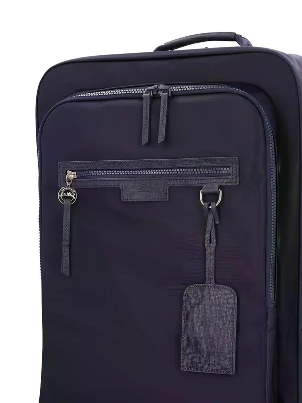 Longchamp Leather-trimmed Wheeled Trolley - Blue