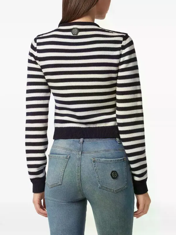 Philipp Plein Teddy Bear-jacquard Jumper - Blue