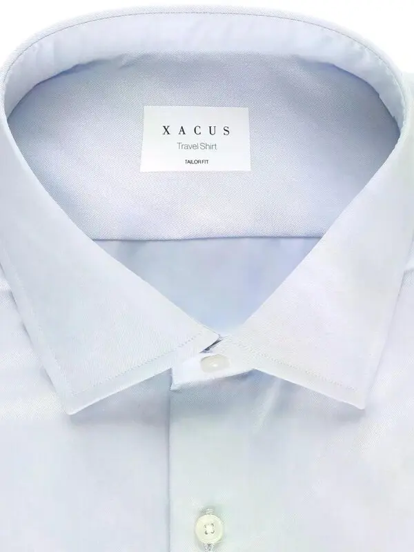 XACUS Button-down Cotton Shirt - Blue