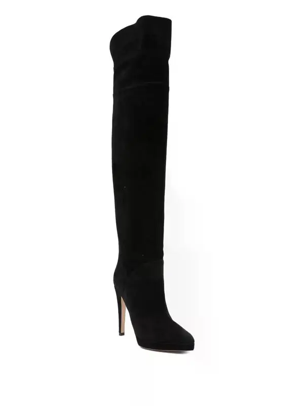 Casadei 100mm Suede Knee-high Stiletto Boots