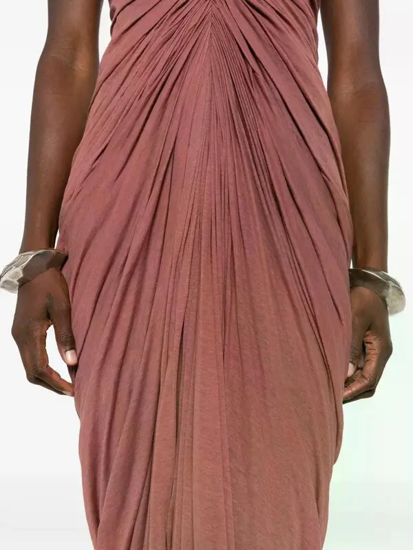 Rick Owens Draped Strapless Maxi Dress